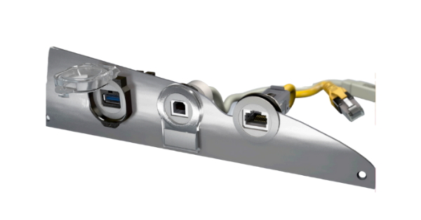 IP67 Rated Panel Mount Connectors for Ethernet USB Video and Audio ...